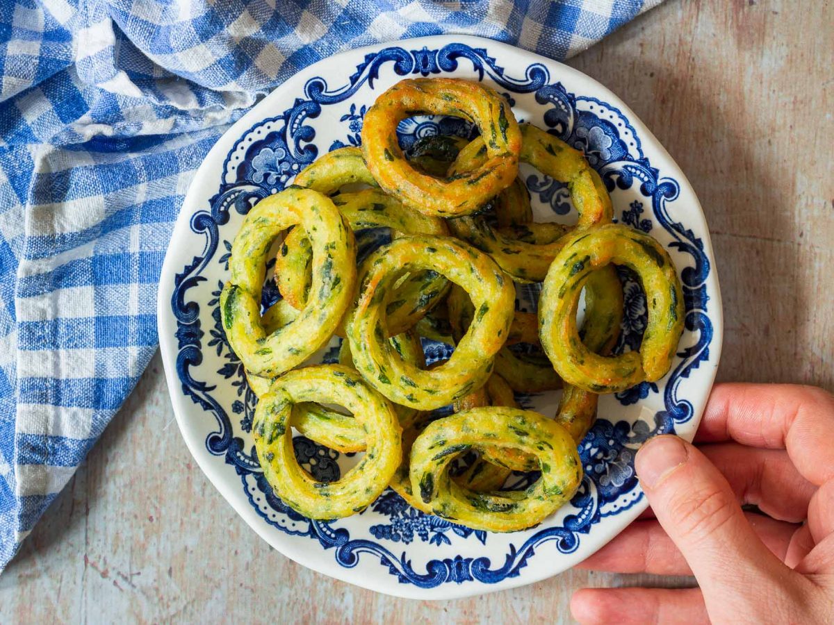 Potato Beignets with Wild Garlic ('Kartoffel Beignets mit Bärlauch ...